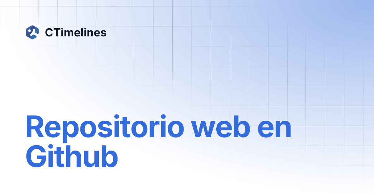 Repositorio web en Github | CTimelines